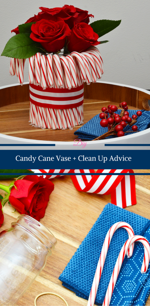 DIY Candy Cane Vase + Clean Up Advice • Happy Family Blog
