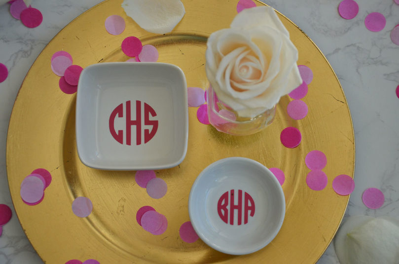 DIY Monogrammed Ring Dish • Happy Family Blog