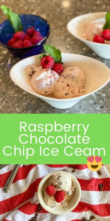 Raspberry Chocolate Chip Ice Cream • Happy Family Blog
